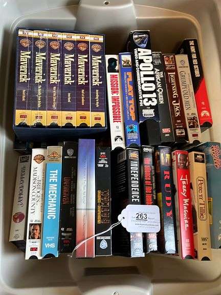 Tub of VHS - Apexx Auctions