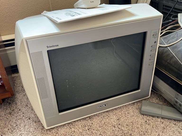 Two Sony Trinitron TVs with TV Screen - Apexx Auctions