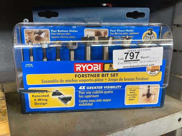 Ryobi Forstner Bit Set - New - Apexx Auctions