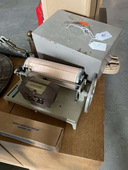 Vintage Stevens Seismic Recorder with Extra Paper - Apexx Auctions