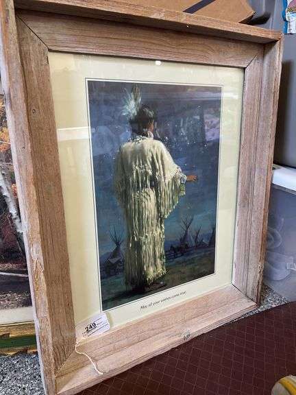 Barnwood Framed Native American Inspirational Poster - Apexx Auctions