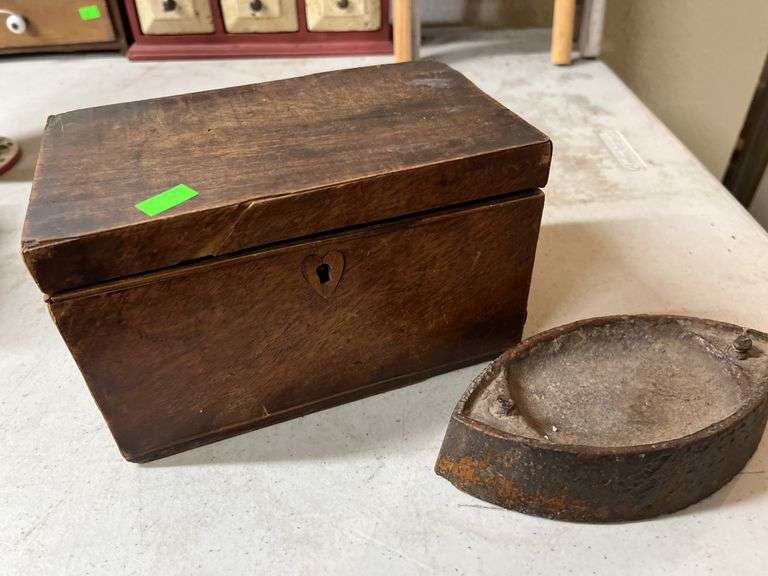 Wood Box and Sad Iron - Apexx Auctions