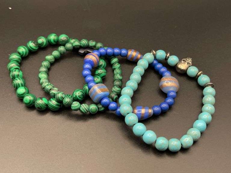 Four Beaded Bracelets - Apexx Auctions