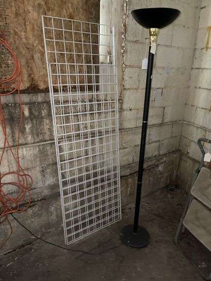 Floor Lamp with Wire Storage Racks - Apexx Auctions