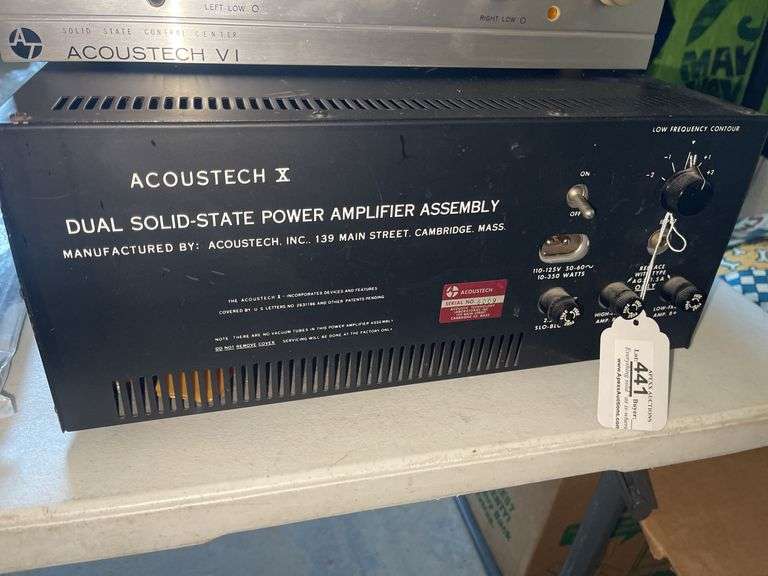 Acoustech Dual Solid-State Power Amplifier Assembly - Apexx Auctions
