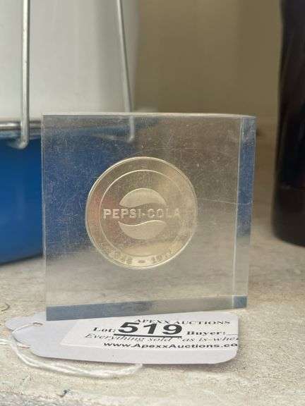 Pepsi Collectible Coin in Acrylic - Apexx Auctions