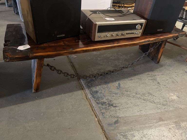 Vintage Coffee Table with Chain - Apexx Auctions