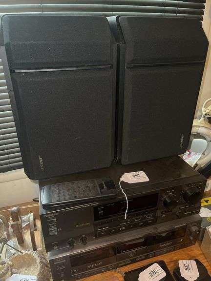 Technics Receiver and JVC Cassette Deck with Bose Speakers - Apexx Auctions
