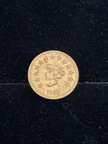 1853 California Gold 1/2 Coin - Apexx Auctions