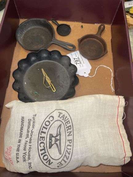 Miniature Cast Iron Pots with Metal Puzzle Game - Apexx Auctions