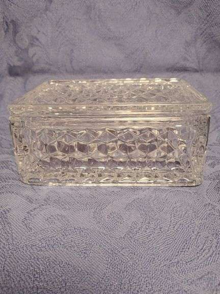 Vintage Fostoria American Crystal Cigarette Box - Apexx Auctions