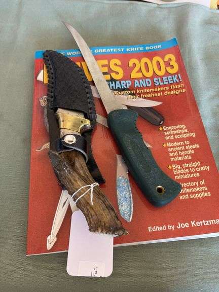 Knife Book with Two Unique Knives - Apexx Auctions