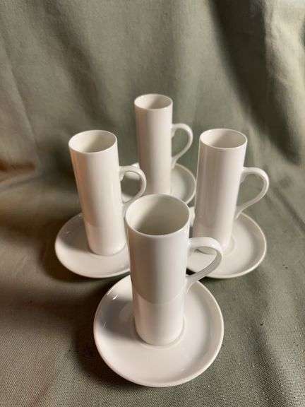 Schmid Porcelain Espresso Set. Twelve Cups and Saucers - Apexx Auctions