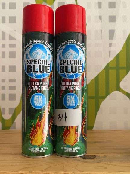 Two Cans Special Blue Butane Fuel - Apexx Auctions