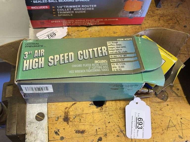 Central Pneumatic 3” High Speed Cutter - Apexx Auctions