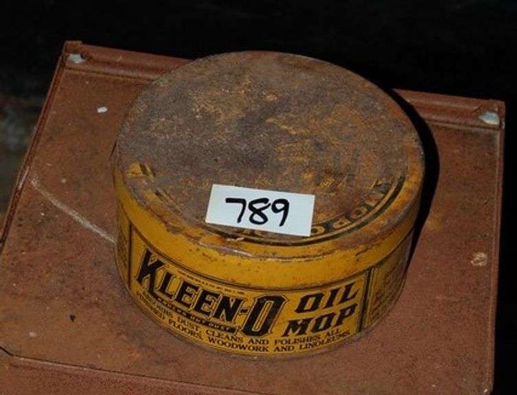 KLEEN-O OIL MOP VINTAGE TIN CAN - Auction HUB Texas