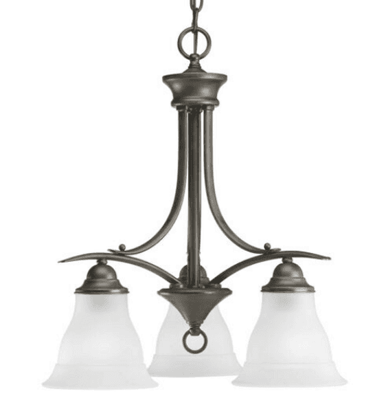 Trinity 3 Light 19 Inch Antique Bronze Chandelier Ceiling Light In ...
