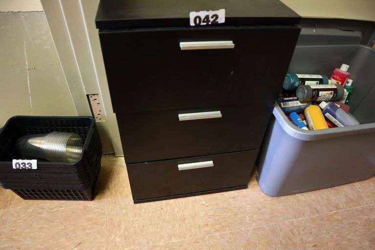 SMALL BLACK 3 DRAWER ALL AROUND FILE DRAWER - Auction HUB Texas