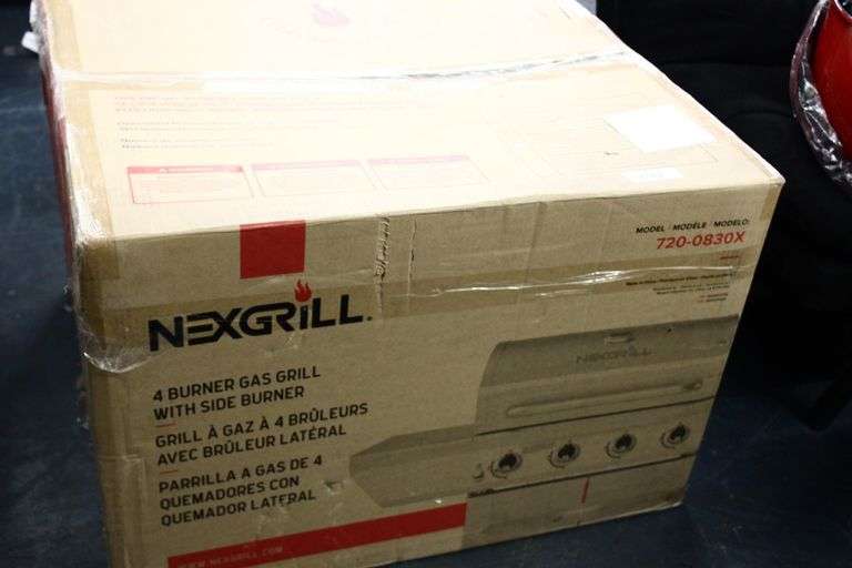 Nexgrill 4-Burner Propane Gas Grill in Stainless Steel with Side Burner ...