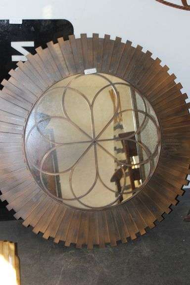 LARGE ROUND FRAMED MIRROR - Auction HUB Texas