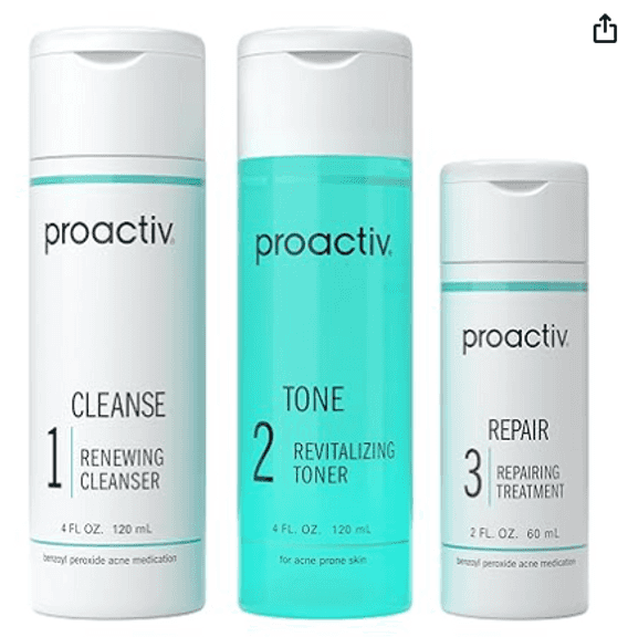 Proactiv 3 Step Acne Treatment - Benzoyl Peroxide Face Wash, Repairing Acne Spot Treatment For ...