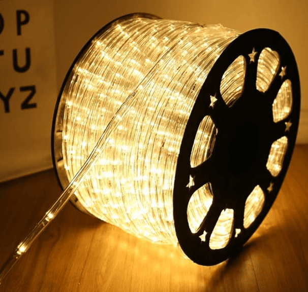 100'Ft 2 Wire Led Rope Light Home Party Outdoor Christmas Lighting 110V ...