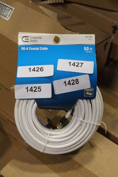 EXT MSRP: $139.92] (4-Pack)Commercial Electric 50 ft. RG-6 Coaxial ...