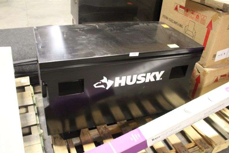 husky job site black metal tool box - Auction HUB Texas