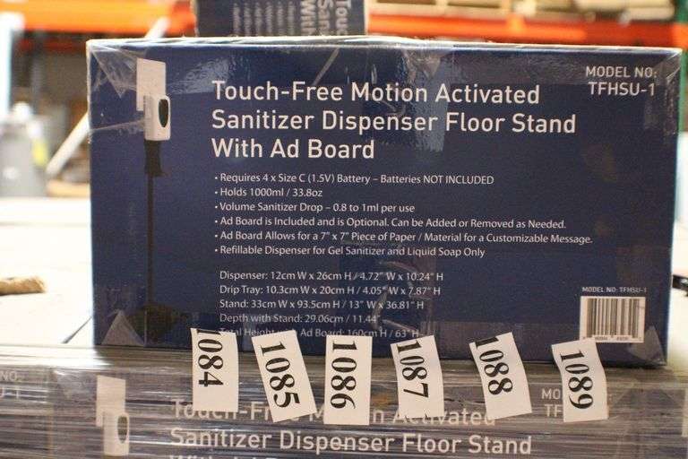EXT MSRP: $599.92] Touch-Free Motion Activated Sanitizer Stand ...