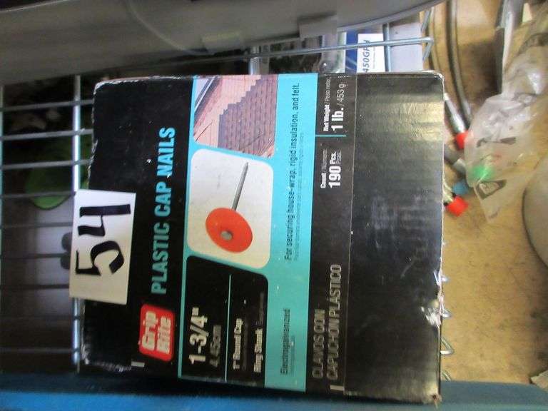 GRIP RITE PLASTIC CAP NAIL 1 3/4 IN 1 LB - Auction HUB Texas