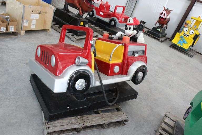 AMUSEMENT COIN OPERATED MICKEY THE FIREMAN KIDDIE RIDE - Auction HUB Texas