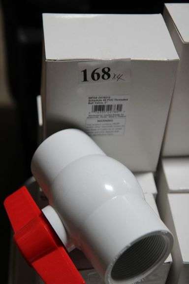 [EXT MSRP: $79.28] PVC THREADED BALL VALVE, 2 IN. - Auction HUB Texas