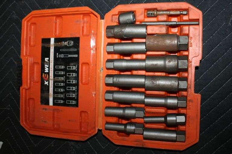 Bolt Extractor Set, 16 Pcs Deep Impact Bolt & Nut Remover Set Stripped ...