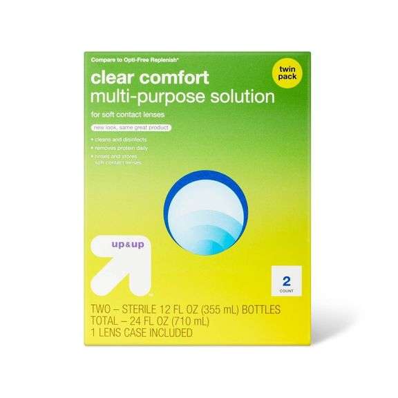 EXT MSRP: $31.56] Clear Comfort Multipurpose Contact Solution - 2ct ...