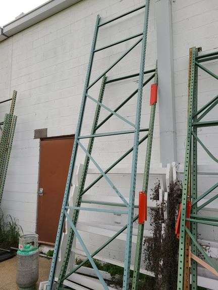 16FT X 42IN TEAR DROP PALLET RACKING UPRIGHTS - Auction HUB Texas