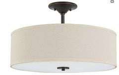 Progress Lighting Renovations 15.62-In W Antique Nickel Frosted Glass ...