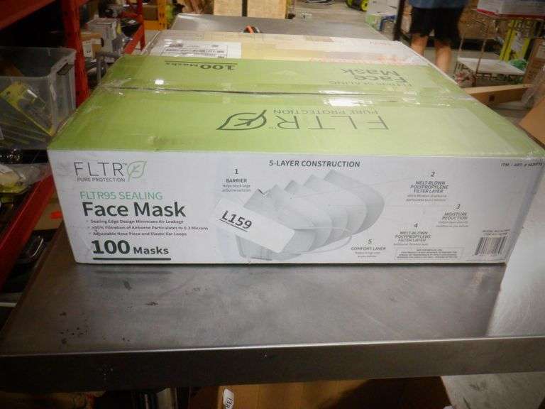 Fltr Fltr95 Sealing Face Masks, 100 Pack, White Color -- Grade: A ...