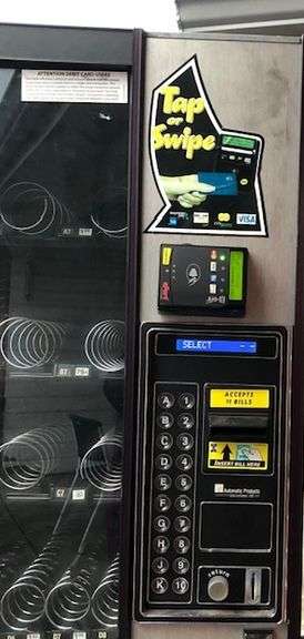 Commercial Vending Machine with Coin & Bill Acceptor- Card Reader has ...