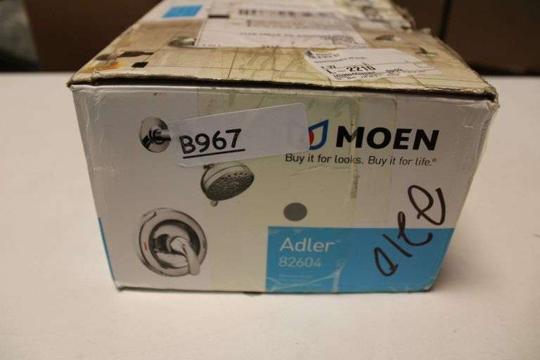 Moen Adler 1-Handle 1-Spray Shower Faucet With Valve In Chrome (Valve Included) Grade:A Retail ...