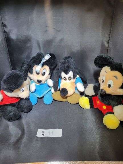 WALT DISNEY VINTAGE MICKEY MOUSE GOOFY AND MINNIE MOUSE PLUSH DOLLS ...