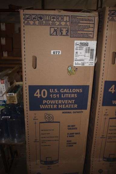 Rheem Professional Classic Power Vent gas water heater with a 40 Gallon ...