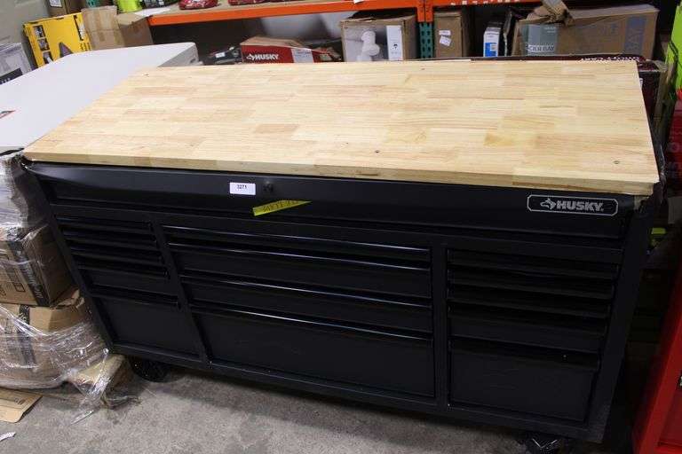 [MSRP: $998.00] Husky 61 in. W x 23 in. D Heavy Duty 15-Drawer Mobile ...