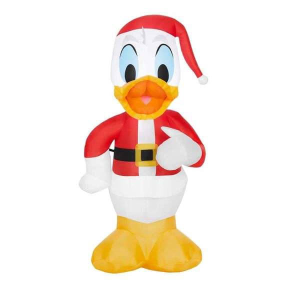 MSRP: $17.48] 3.2 ft. LED Donald Duck in Santa Outfit Christmas ...
