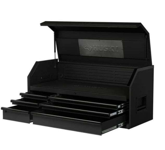 HUSKY 52 INCH X 20 INCH HEAVY DUTY TOOL CHEST WITH INTEGRATED POWER ...