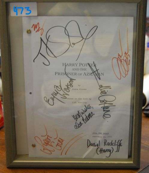 HARRY POTTER AND THE PRISONER OF AZKABAN SCREENPLAY AUTOGRAPHED BY JK ...