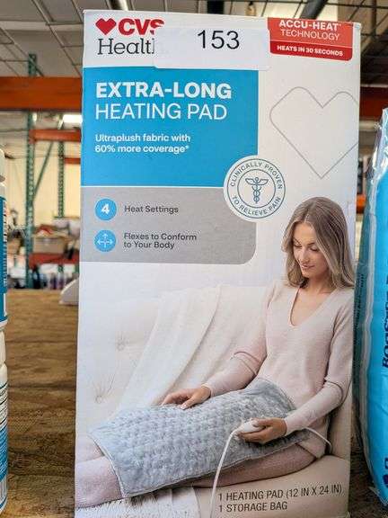 CVS Health Extra-Long Heating Pad. An extra-long heating pad featuring ...