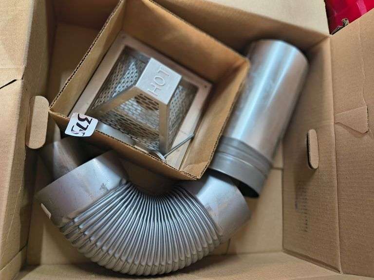 Direct Vent Horizontal Termination Kit. A kit containing pipes and a ...