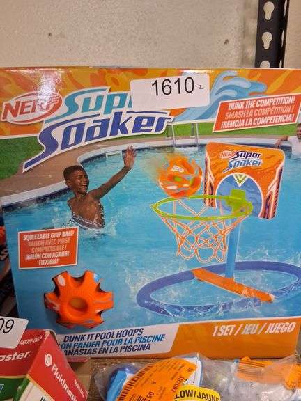 Nerf Super Soaker Dunk It Pool Hoops. A floating basketball hoop game ...