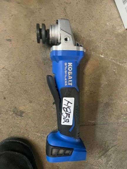 Kobalt 5-In 24-Volt Paddle Switch Brushless Cordless Angle Grinder Kag ...