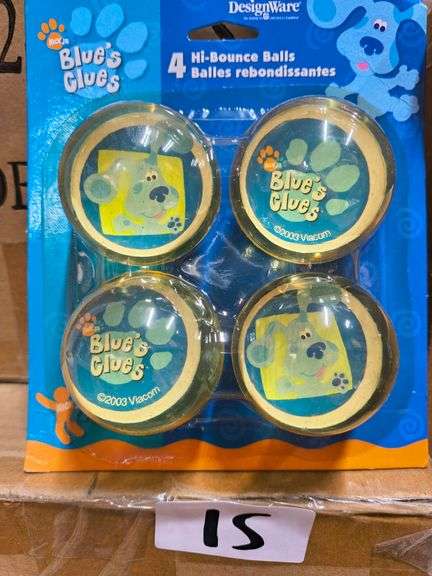 DesignWare Nick Jr. Blue's Clues Hi-Bounce Balls (2003). A set of four ...